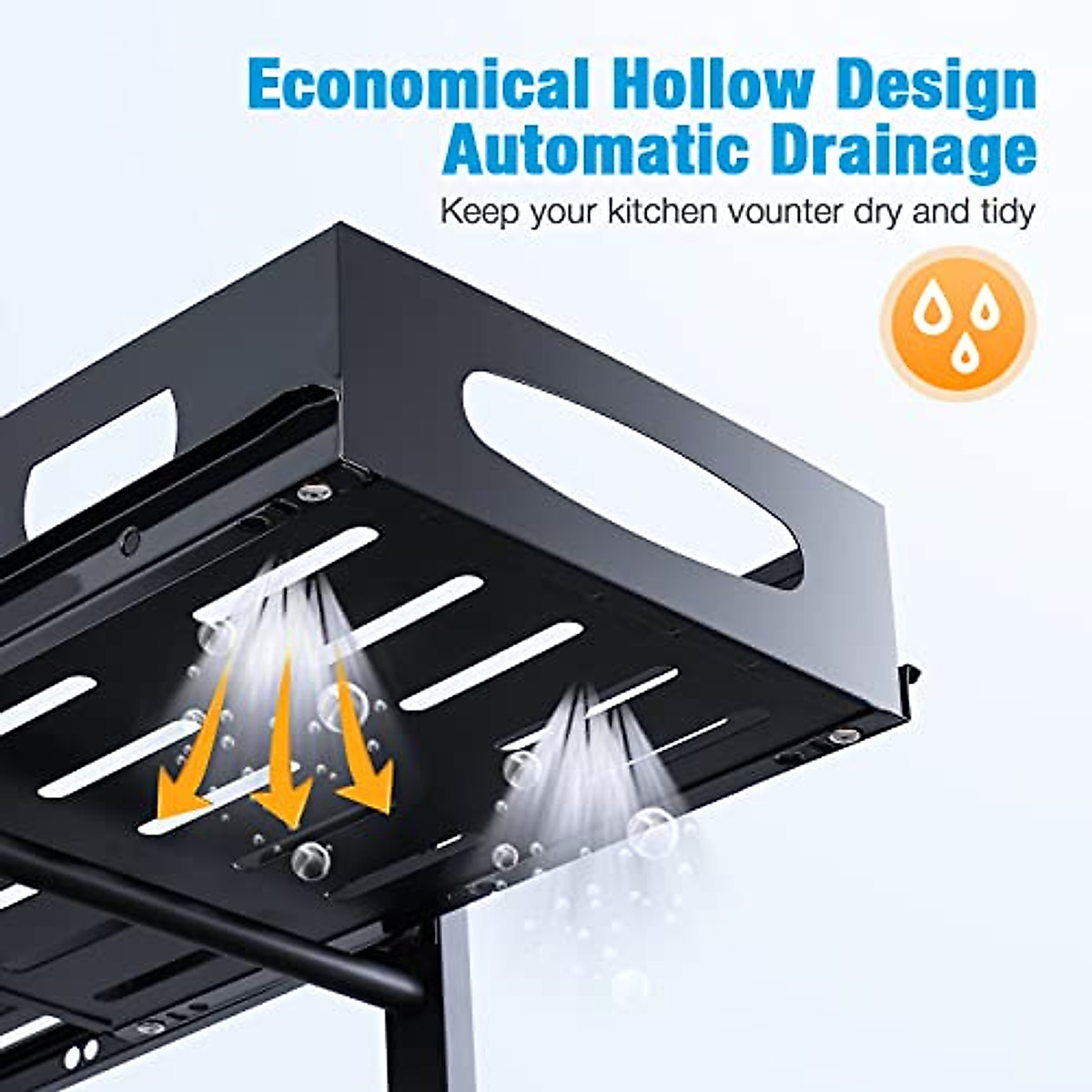 LEPO Under Sink Organizer and Storage, 2 Tier Pull Out Drawer Organizer for Kitchen Cabinets, Stainless Steel Under Sink Organizers with Sliding Basket, Double Under Sink Storage Shelf for Bathroom