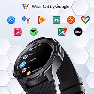 TicWatch S2, Waterproof Smartwatch with Built-in GPS for Outdoor Activities, Wear OS by Google, Compatible with Android and iOS (Black)