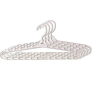 ZEYDURL Large Clothes Hangers Extra Wide Hangers Towel Clips Enlarge Adjustable Shoulder 16.9”-26.2” Drying Hanger for Wide Clothes, Shirts, Bath Towels 4 Pack(White)