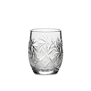 Set of 6, 1.5-Oz Hand Made Vintage Russian Crystal Shot Glasses, Vodka Liquor Old-fashioned Glassware