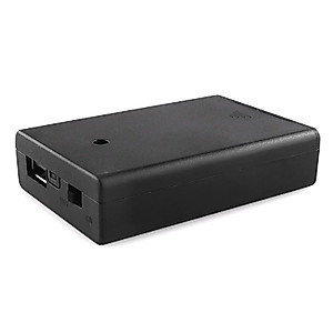 DGZZI Battery Case 3 AA Battery Box Holder with ON-Off Switch and USB Female Socket Black