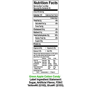 Cotton Candy Floss Sugar Sassy Apple - Net Wt. 3.25lb