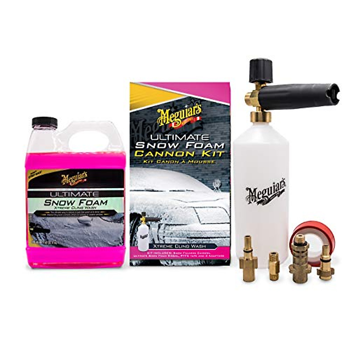 Meguiar's G194000EU Ultimate Car Snow Foam Cannon Lance Kit Kärcher Compatible Nilfisk Compatible Bosch Compatible