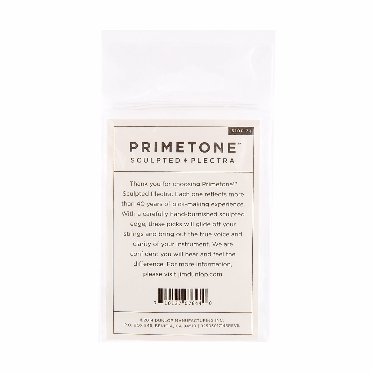 Dunlop Primetone Standard .73mm Sculpted Plectra with Grip , 3 Pack