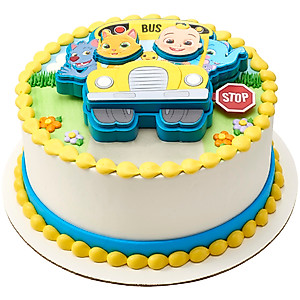 DECOPAC DecoSet CoComelon Ready for Adventure! Cake Topper, 4 Piece Cake Decoration Set With JoJo, Kittens, Wally, and Ello Puzzle Jigsaw (27978)