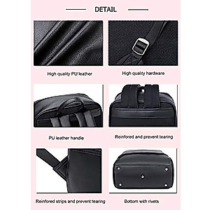 PAOIXEEL Lightweight Soft PU Leather Fashion Backpack Purse for Women, Anti-theft Travel Bag