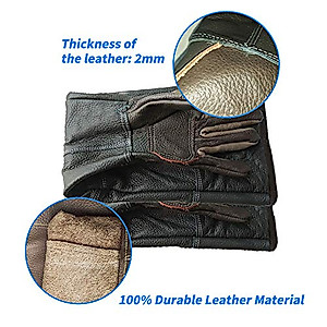 YBB Waterproof Animal Handling Gloves, Anti-Scratch/Bite Protective Long Gloves for Pet Cat Bathing Dog Bird(S)