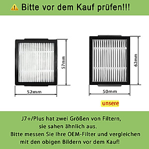 E-HAO Replacement Vacuum Parts for iRobot Roomba i & j & e and Combo i & j Series, 2 Sets Rubber Brushes, 6 HEPA Filters, 6 Side Brushes for i1+/i2+/i3+/i4+/i5+/i6+/i7+/i8+/j5+/j6+/j7+/j8+/e5/e6