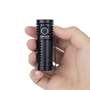 ThruNite T1S Magnetic Tailcap Mini Flashlights, USB C Rechargeable Flashlight with SST40 LED, 1212 Lumen, 184 Meters Long Throw EDC Flashlight - Black CW