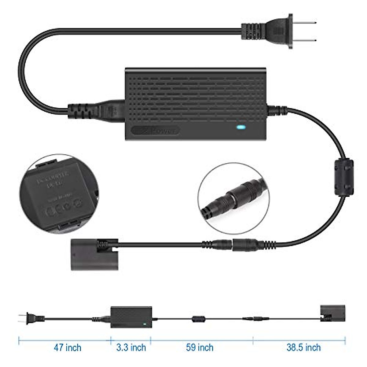ACK-E6/ACE6N DR-E6 Continuous Power Adapter LP-E6 Dummy Battery for Canon EOS 70D 80D 90D 5Ds 5Ds R 5D Mark II III IV 6D 6D Mark II 7D 7D Mark II 60D 60Da EOS R R5 R6 R7 Cameras by Tengdaxing
