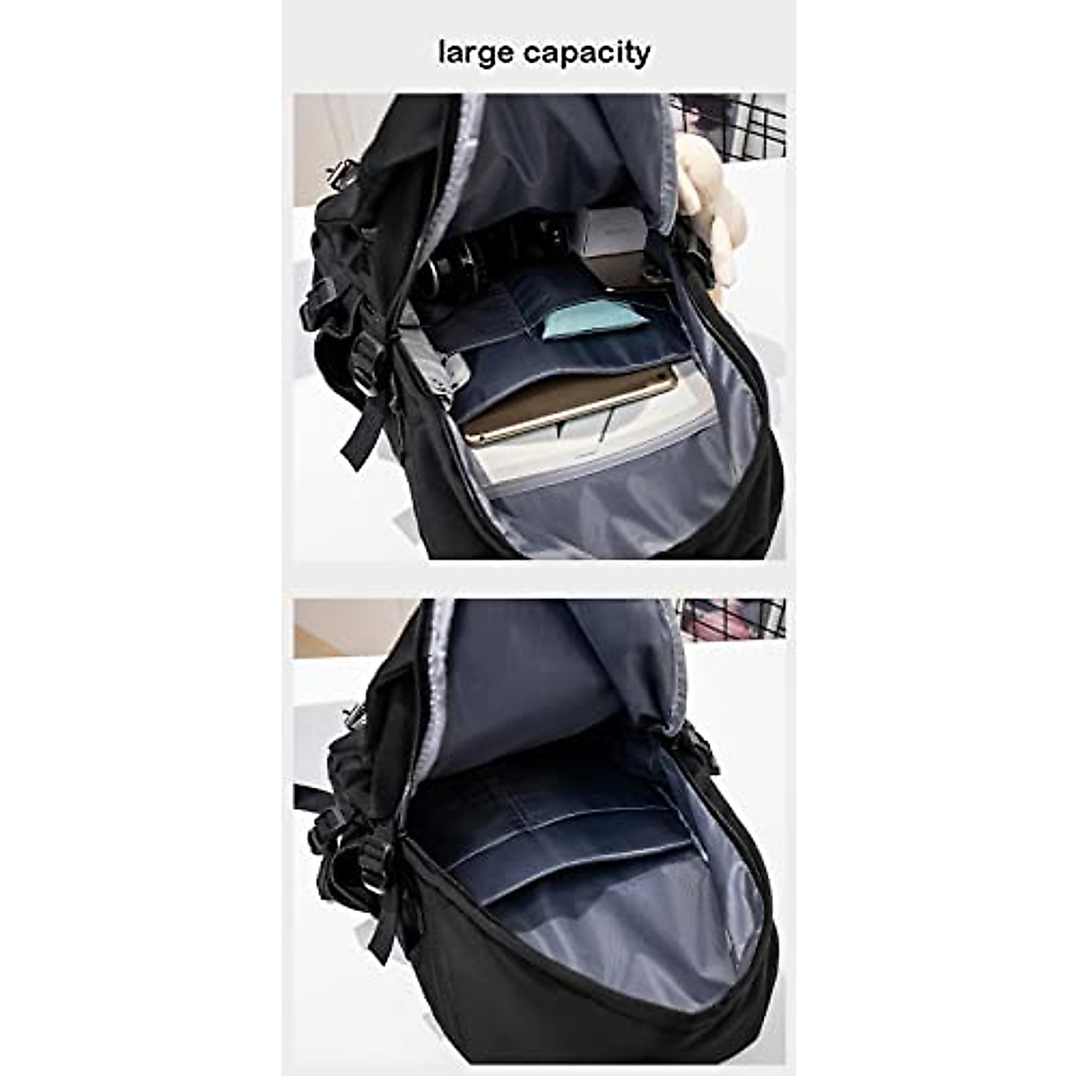 Samarr ZBIBYO Anime Hanako-kun Backpack for School Cute With doll pendant, Yashiro Nene unisex cosplay bookbag (Black5)