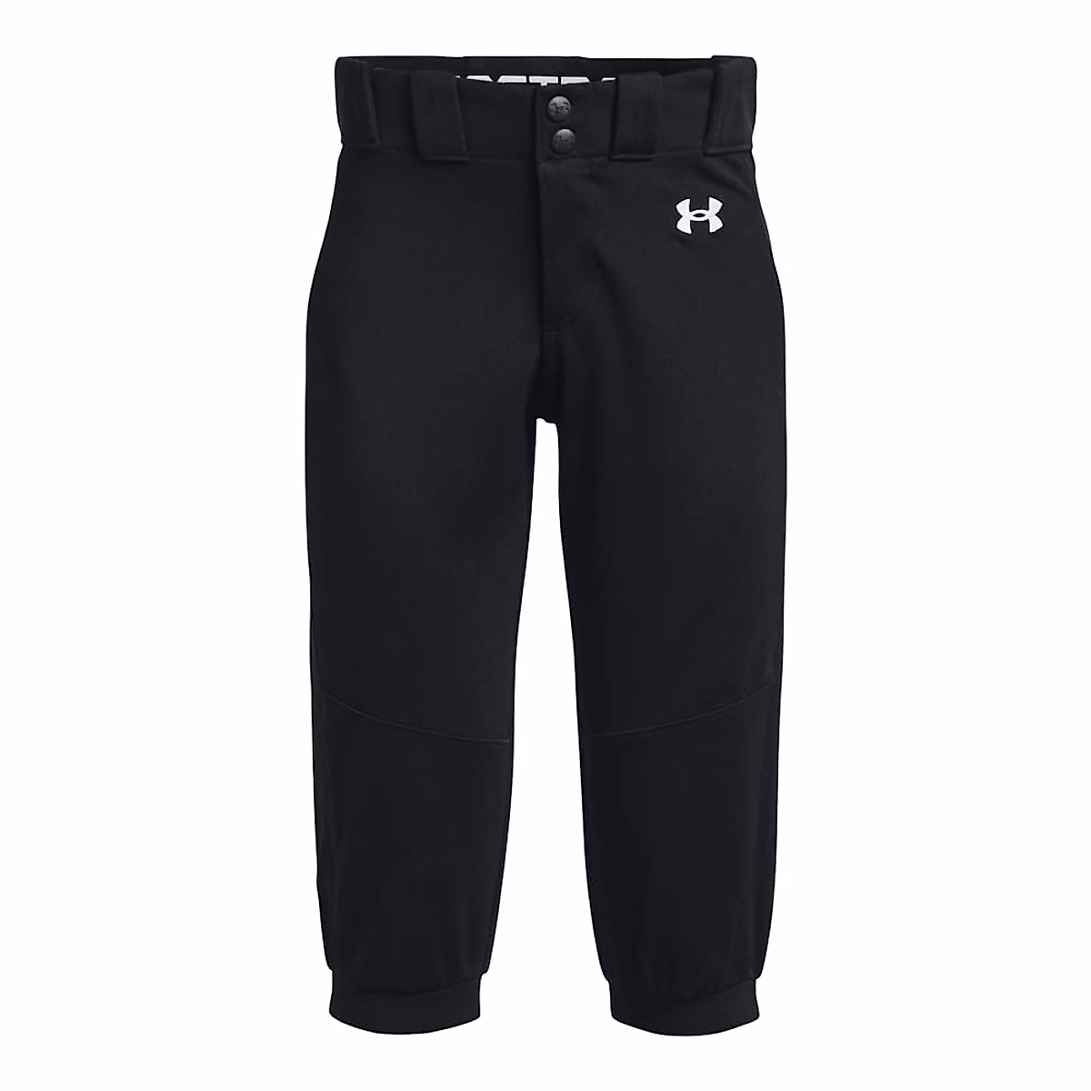 Under Armour Girls Utility Softball Pants 22, (001) Black / / White, Medium