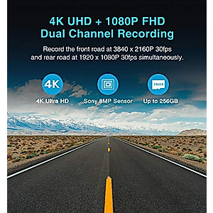 【Bundle: VIOFO A129Pro Duo with GPS + Bluetooth Remote】 VIOFO A129 Pro Duo 4K Dual Dash Cam 3840 x 2160P Ultra HD 4K Front and 1080P Rear Car WiFi Dash Camera w/GPS, Parking Mode, Motion Detection