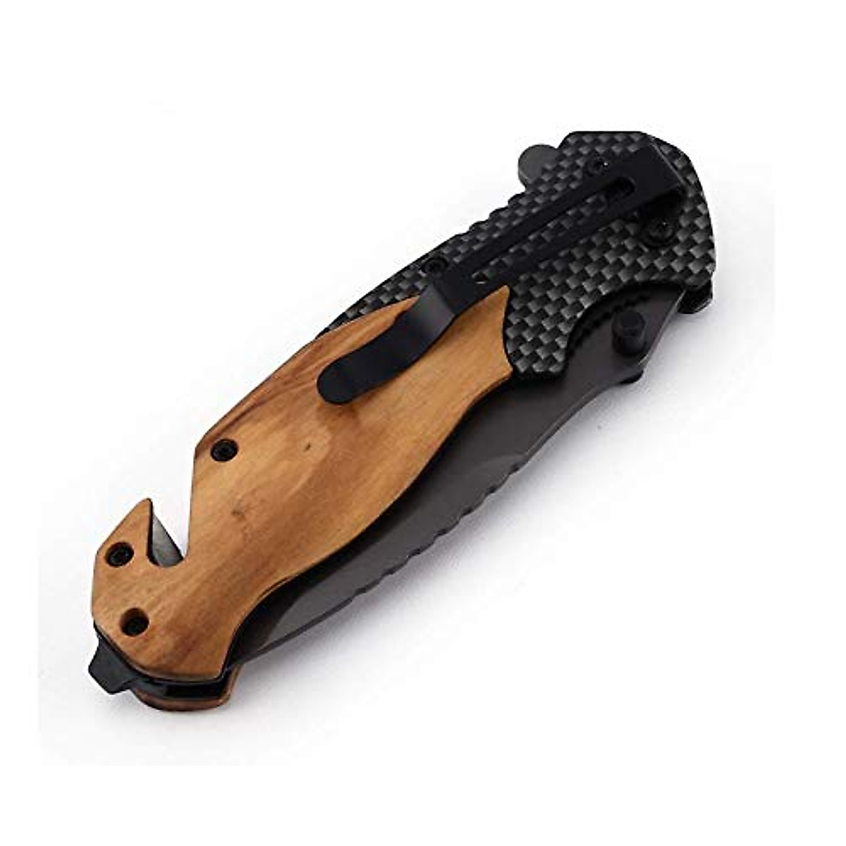 Krezy Case Customized Knife For Father, Pocket Knife Gift, Personalized Stainless Steel Carbon Fiber With Engraved Wooden Box, Engraved Pocket Knife