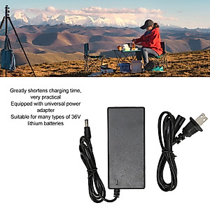 42V 2A Battery Charger, Universal Power Supply Adapter for 36V Lithium Battery, Electric Scooter Charger Battery Charger with 4 Adapter 100-240V