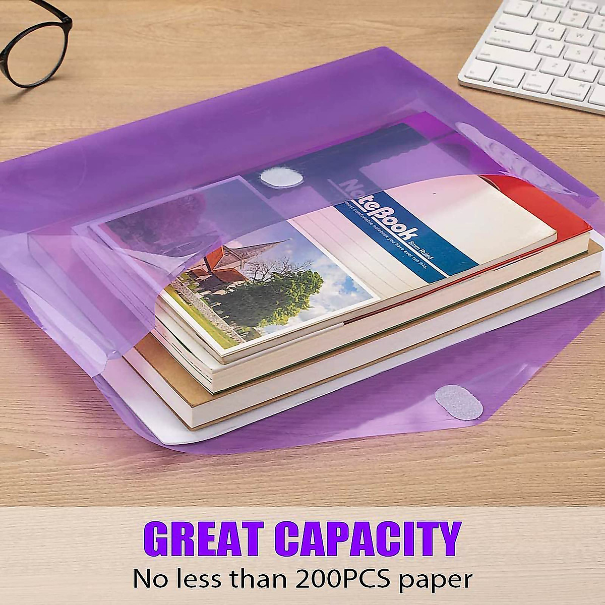 Sooez 32 Pack Plastic Envelopes | Assorted Colors | Waterproof