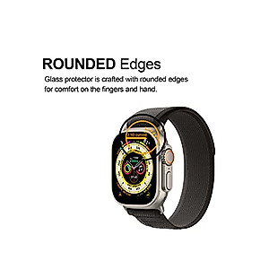Supershieldz (3 Pack) Designed for Apple Watch Ultra 2 (49mm) / Apple Watch Ultra (49mm) Tempered Glass Screen Protector, Anti Scratch, Bubble Free