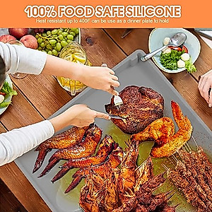 Silicone Griddle Cover for 28" Blackstone Grill -Upgraded Full-Edge Design, Heavy Duty Food Grade Silicone Griddle Mat - All Season Protective Griddle Top Cover for Blackstone Grill