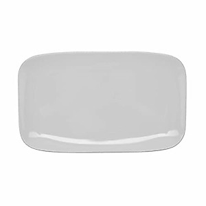 G.E.T. CS-6103-W-EC 11.25" x 7" White Break Resistant Rectangular Platter (Pack of 12)