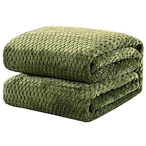 Tronssien Fleece Throw Blankets Super Soft Flannel Cozy Blankets Washable Lightweight Fuzzy Blanket for Couch Sofa Bed Office Throw Size Warm Plush Blankets for All Season (50'x 60')