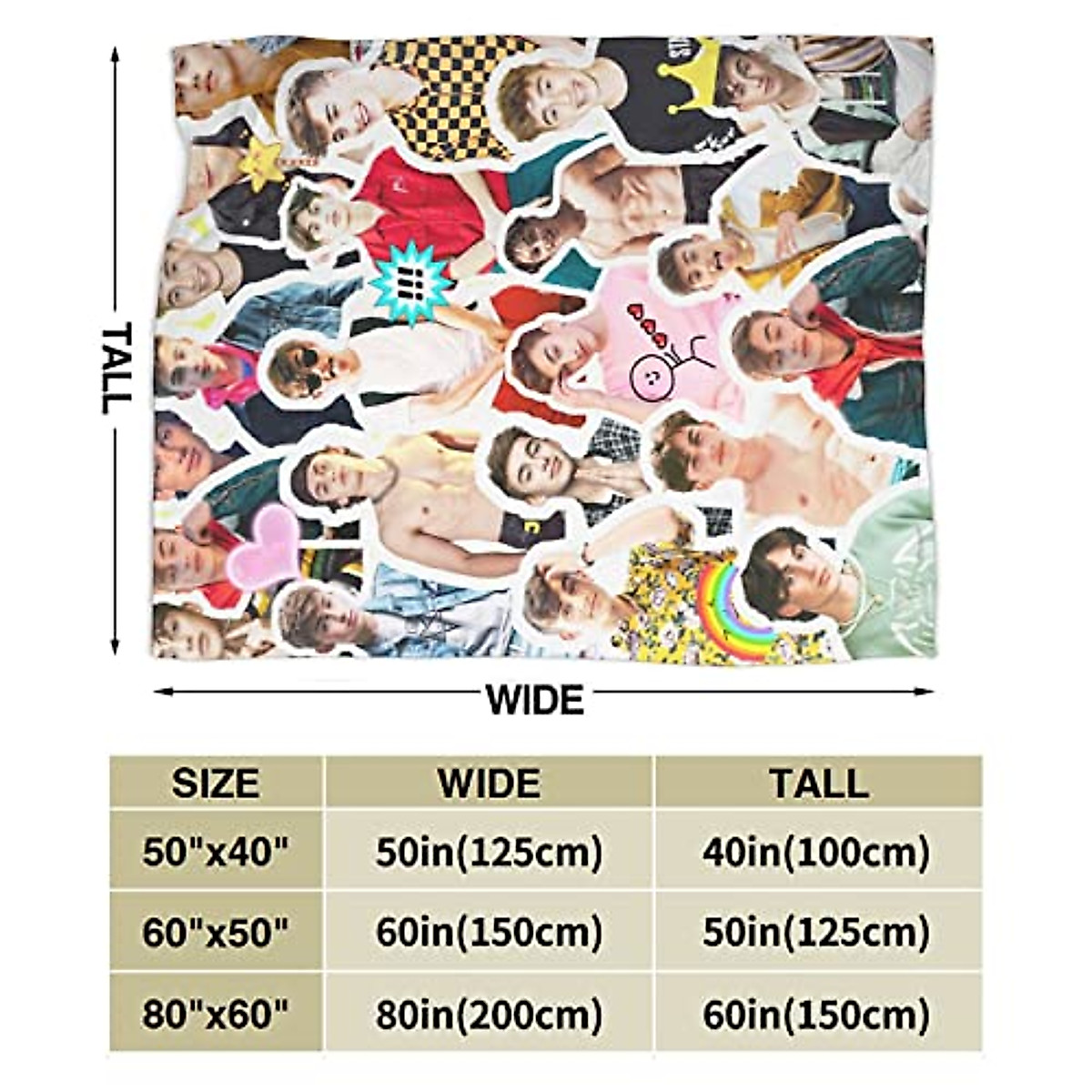 Blanket Johnny Orlando Soft and Comfortable Warm Fleece Blanket for Sofa,Office Bed car Camp Couch Cozy Plush Throw Blankets Beach Blankets