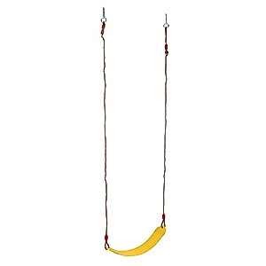 BORDSTRACT Kids Swing, Swing Seat for Toddler Outdoor with 2.08yd Rope, Swing Set Accessories Replacement with Yellow Seat and Snap Hooks for Outdoor Play Playground Swing, Trees, Swing Set