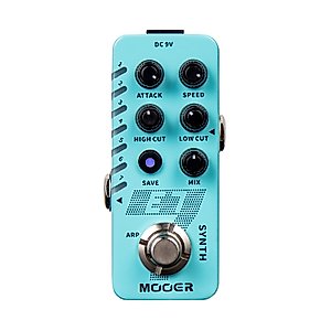 MOOER E7 Polyphonic Guitar Synth Pedal Electronic Synthesizer, 7 Guitar Synthesizer Tones with Individual Arpeggiator And 7 Preset Slots, High/Low Frequency Cut, Attack, Speed Function