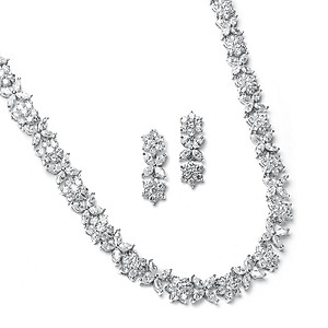 Mariell Wedding or Formal Necklace and Earring Set, Statement Jewelry Set for Brides, Luxury Bridal Set