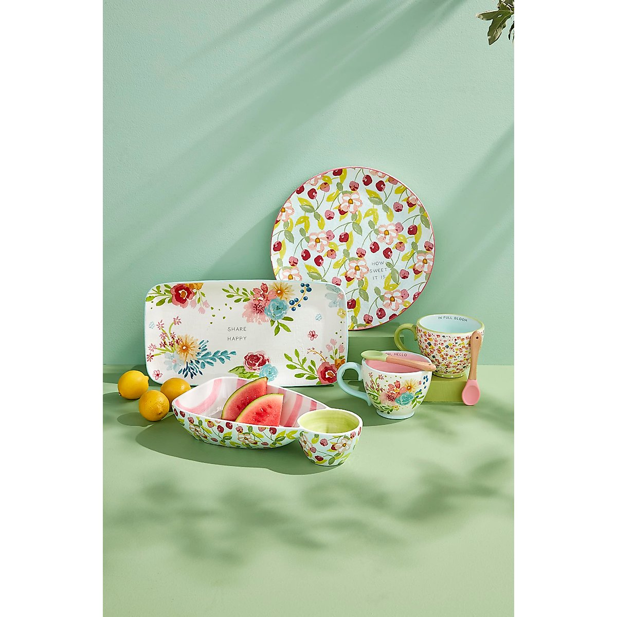 Mud Pie Cherry Chip & Dip Set, 2 1/2" x 12", Multi