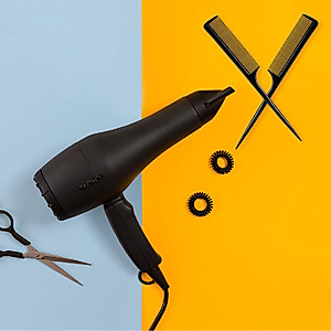 Boao 12 Pack Rat Tail Comb Styling Plastic Anti Static Heat Resistant Tail Comb for All Hair Types Fine Tooth for Men and Women(Black)