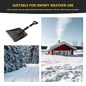 Yardwe Multitools Retractable Snow Shovel Aluminum Alloy Snow Shovel with D- Grip Handle Large Snowboard Shovel for Outdoor Garden Patio Lawn Black Ar Multitool