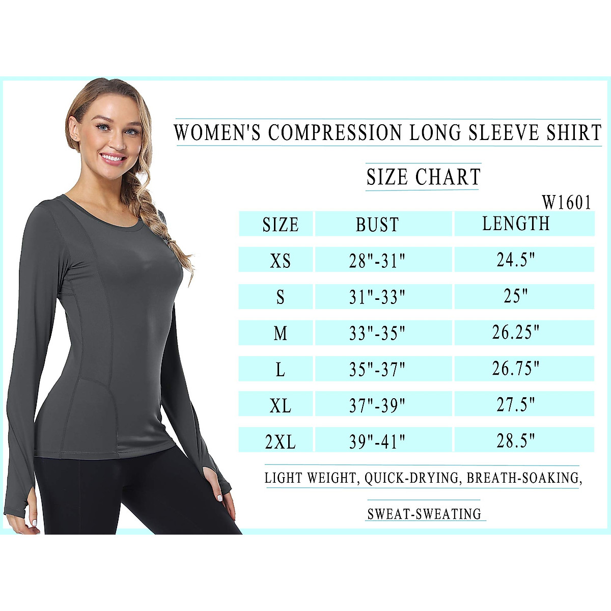 CADMUS Quick-Drying Running Long Sleeve Shirt for Women Workout Shirts,Black, Grey, Red,X-Large