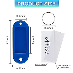 56 Pcs Key Tags,Tags with Keychain Can Be Easily Attached to Backpacks, Pet Collars and Luggage, 8 Different Color Key Rings Also Make Sorting Similar Items Like Keys Much Easier.