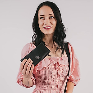 Disney Wallet, Fold Over, Snap Pouch, Disney Signature D Logo Silver, Black Vegan Leather