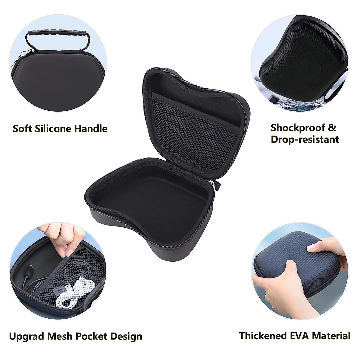 Flyekist Controller Case Compatible with Nintendo Switch Pro Controller, PS5, PS4, Xbox Controller and More Hard Protective Cover Travel Carrying Case Portable Storage Bag