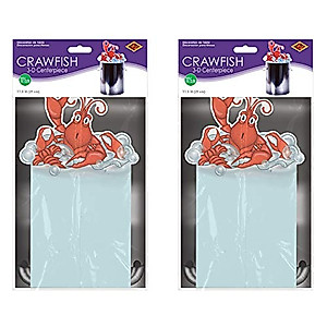 Beistle 3-D Crawfish Centerpiece, 2 Piece, 11.5", Multicolored