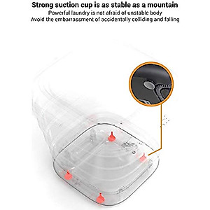 Best4Kids Portable Mini Folding Clothes Washing Machine, Compact Washing Machine, Bucket Automatic Home Travel Self-Driving Tour Underwear Foldable Washer (White Without Dryer)