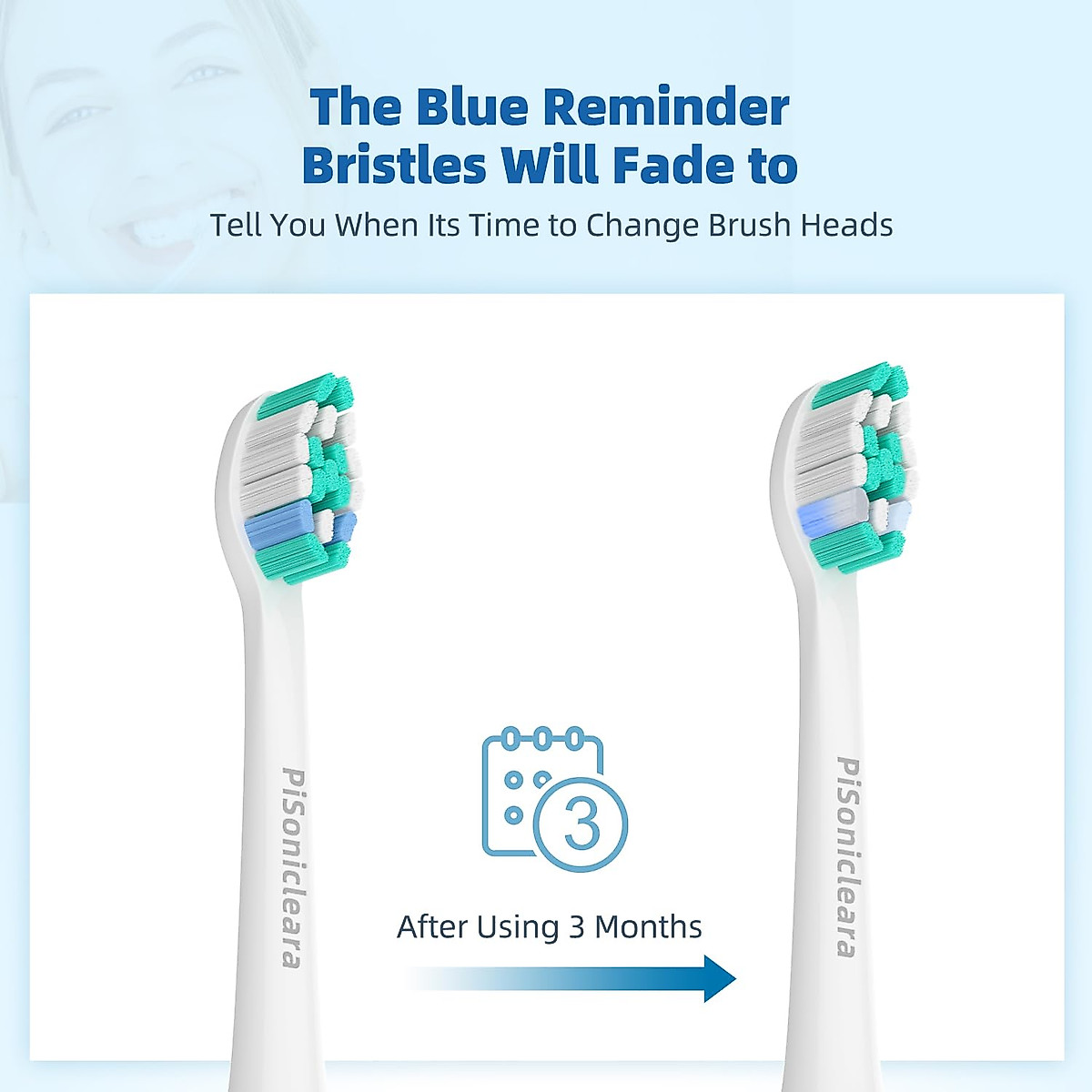 Pisonicleara Replacement Toothbrush Heads Compatible with Philips Sonicare(10 Pack), Brush Heads for Hx6920, 4100 2 Series, HX9023 Hx6240 Hx6610 Snap on Electric Tooth Brush Refill