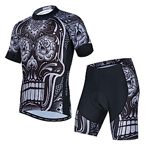 Cycling Jerseys Men Set, Breathable Bicycle Suit Mountain Bike Clothes Biking Jersey Quick Dry