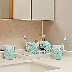 TFIIEXFL Design Bathroom Accessory Set, Soap Dish, Tooth Brush Holder, Soap Dispenser
