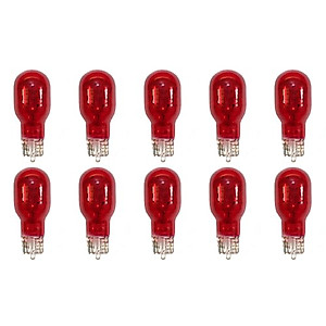 CEC Industries #906R (Red) Bulbs, 13.5 V, 9.315 W, W2.1x9.5d Base, T-5 shape (Box of 10)