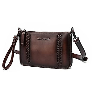 Montana West Crossbody Bags for Women Genuine Leather Cell Phone Purse Wallet Shoulder Bag Travel Purse MWG01-9063CF