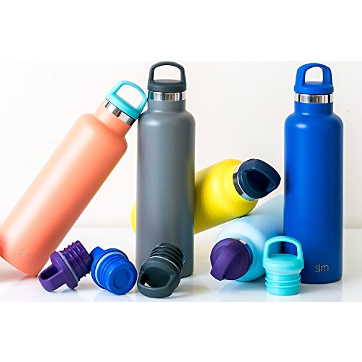 Simple Modern Ascent Handle Lid - Fits All Ascent and Hydro Flask Standard Mouth Water Bottle Sizes - Leak Proof, Double Wall Insulated - Black