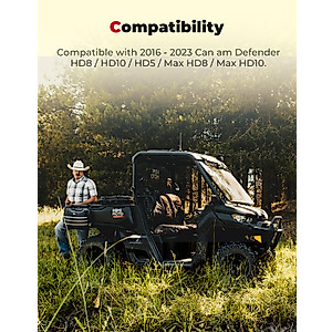 KEMIMOTO Removable Storage Bins, Passenger Under Seat Storage Box Compatible with Can-Am 2016 2017 2018 2019 2020 2021 2022 2023 Defender HD8 / HD10 / HD5 / Max HD8 / Max HD10, Replace OEM #715003314