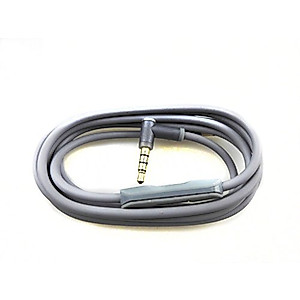 OFC Replacement Inline Remote and Mic Extension Audio Cable Cord for Monster Beats by Dr Dre Solo Solo HD Studio Wireless Pro Detox Mixr Executive Pill Headphones (Grey)