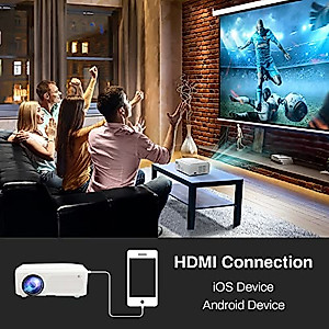 Portable Bluetooth 5.0 Projector Built-in DVD Player, MINLOVE Native 1080P Full HD DVD Projector, Mini Outdoor Movie Projector with Tripod, Video Projector Compatible with iOS/Android/HDMI/TV Stick