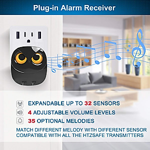 Driveway Alarm- 1/2 Mile Long Range Wireless Driveway Alarm Outdoor Weather Resistant Motion Sensor&Detector-DIY Security Alert-Monitor&Protect Outdoor/Indoor Property - 1 Receiver and 2 Sensors