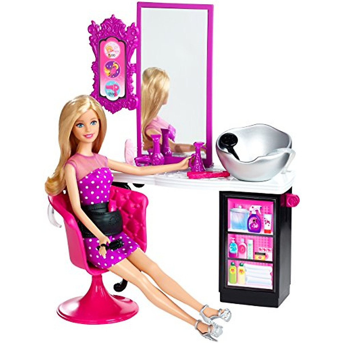 Ever After High CMM55 Barbie Malibu Ave Salon with Barbie Doll Playset