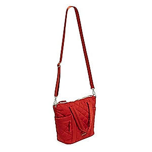 Vera Bradley Women's Performance Twill Small Multi-Strap Tote Bag, Cardinal Red, One Size