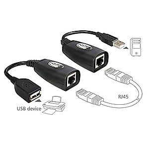LIXINTIAN USB (Male) (Female) to RJ45 Adapter Set-USB to RJ45 LAN Extension Adapter Over Cat5/ Cat5e/ Cat6 Cable